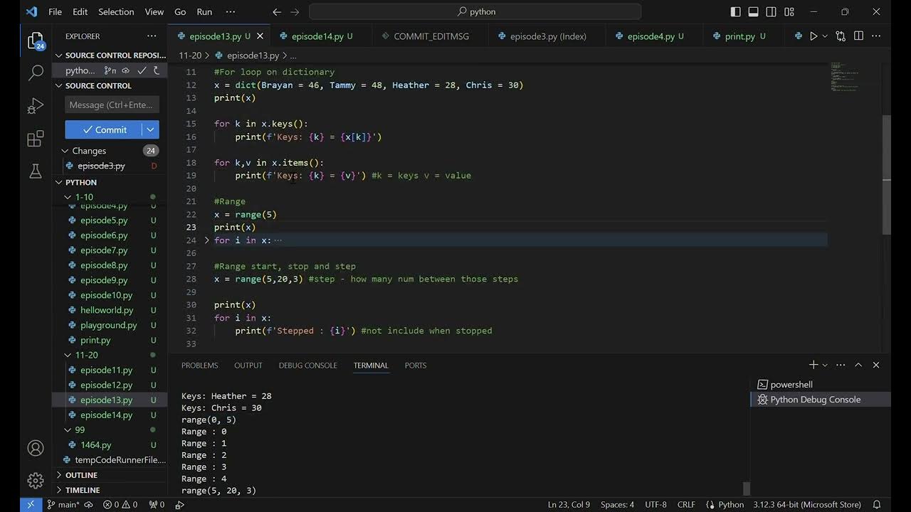 [Python] 7-1. for loop and simple application - YouTube