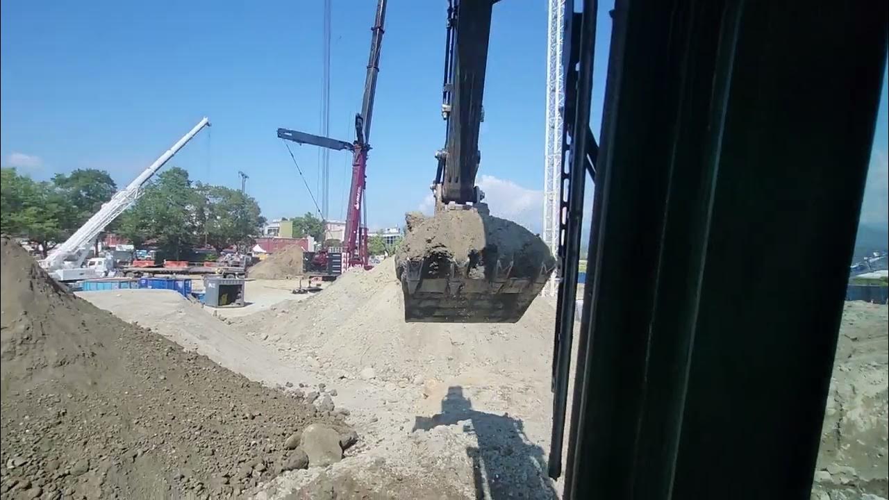 Digging drill bench NE wall of last row anchor - YouTube