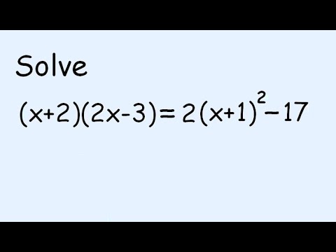 Pseudo Quadratic Equation - Example - YouTube