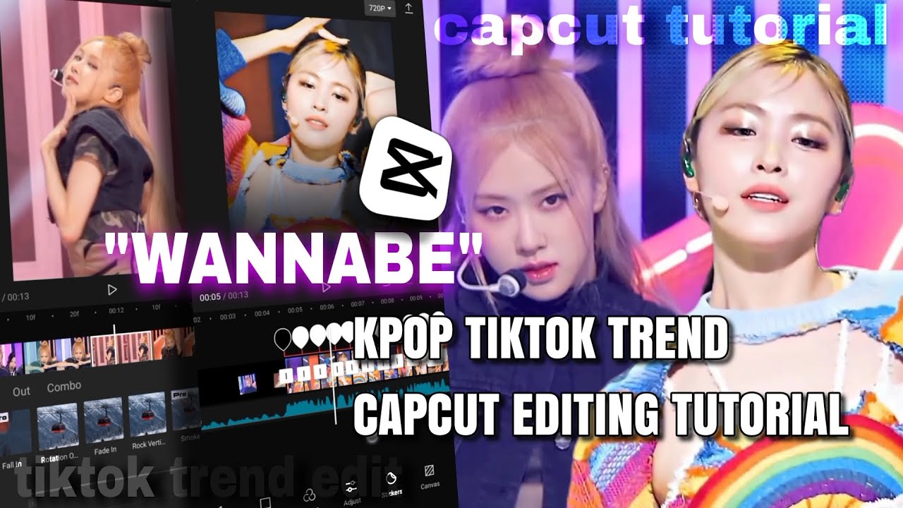 "WANNABE "(itzy ft niki Minaj remix) kpop tiktok trend editing tutorial |capcut tutorial # ...