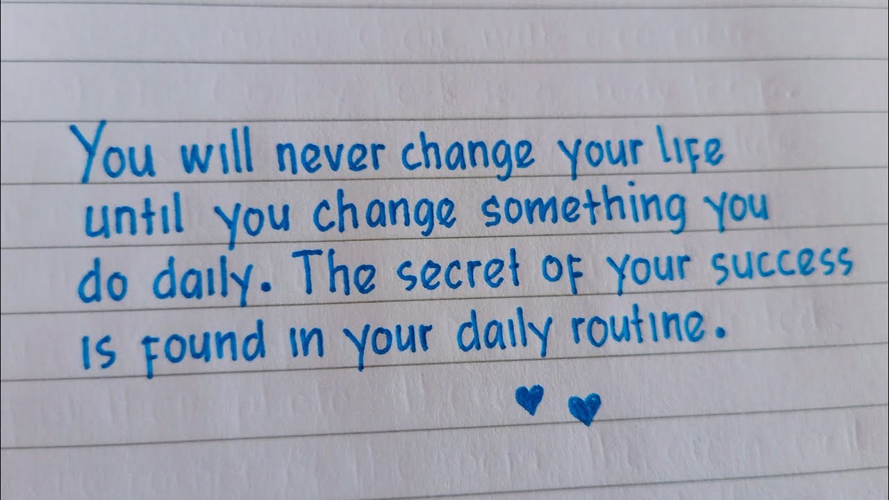 Hand Writing||Motivation of Life||Quote of Life - YouTube