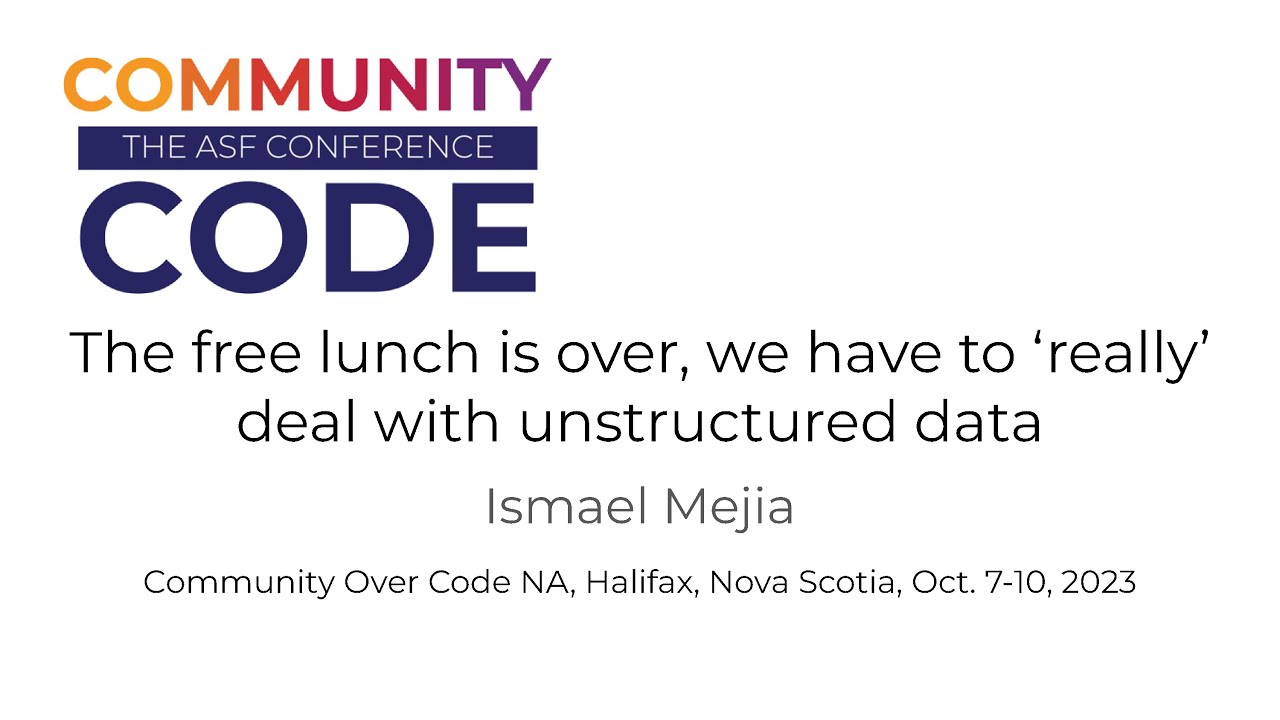 The free lunch is over, we have to ‘really’ deal with unstructured data ...