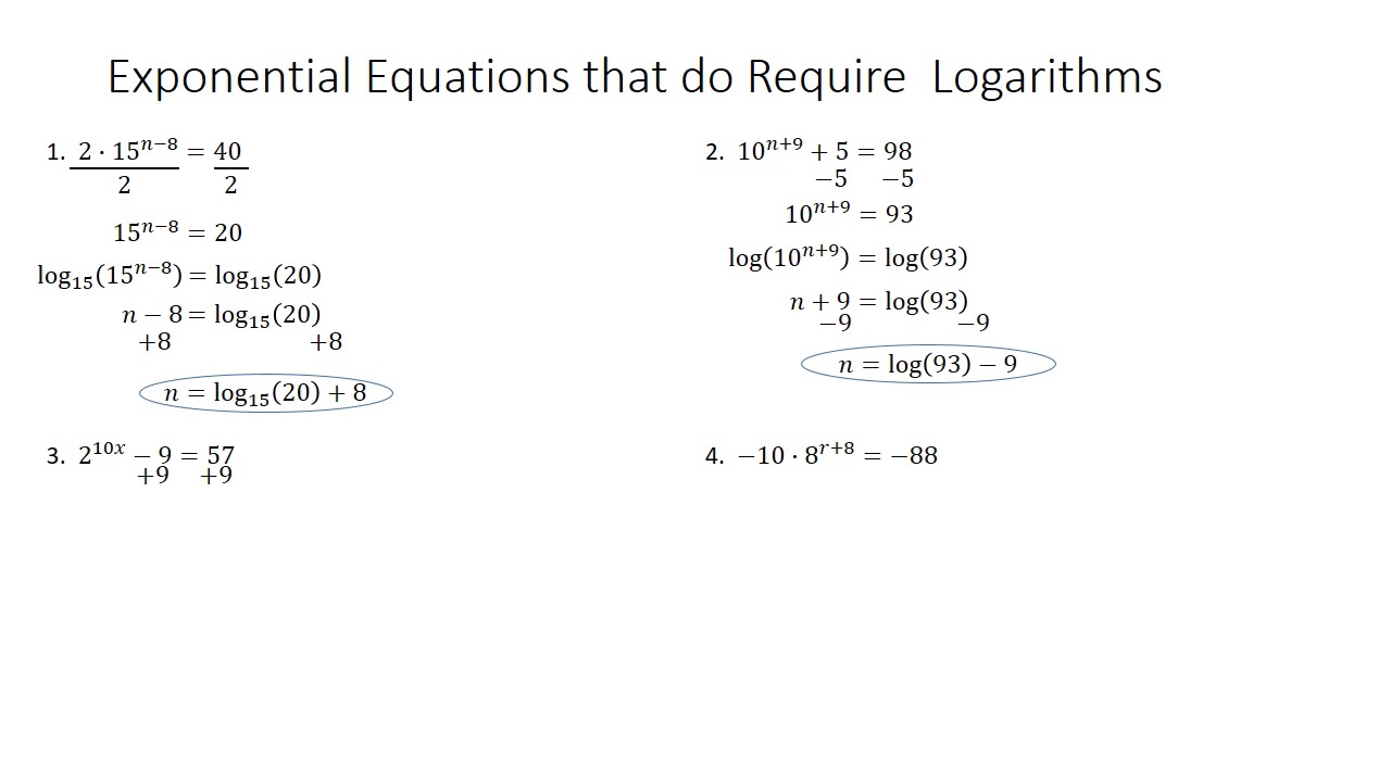 Exponential Equations that do Require Logarithms - YouTube