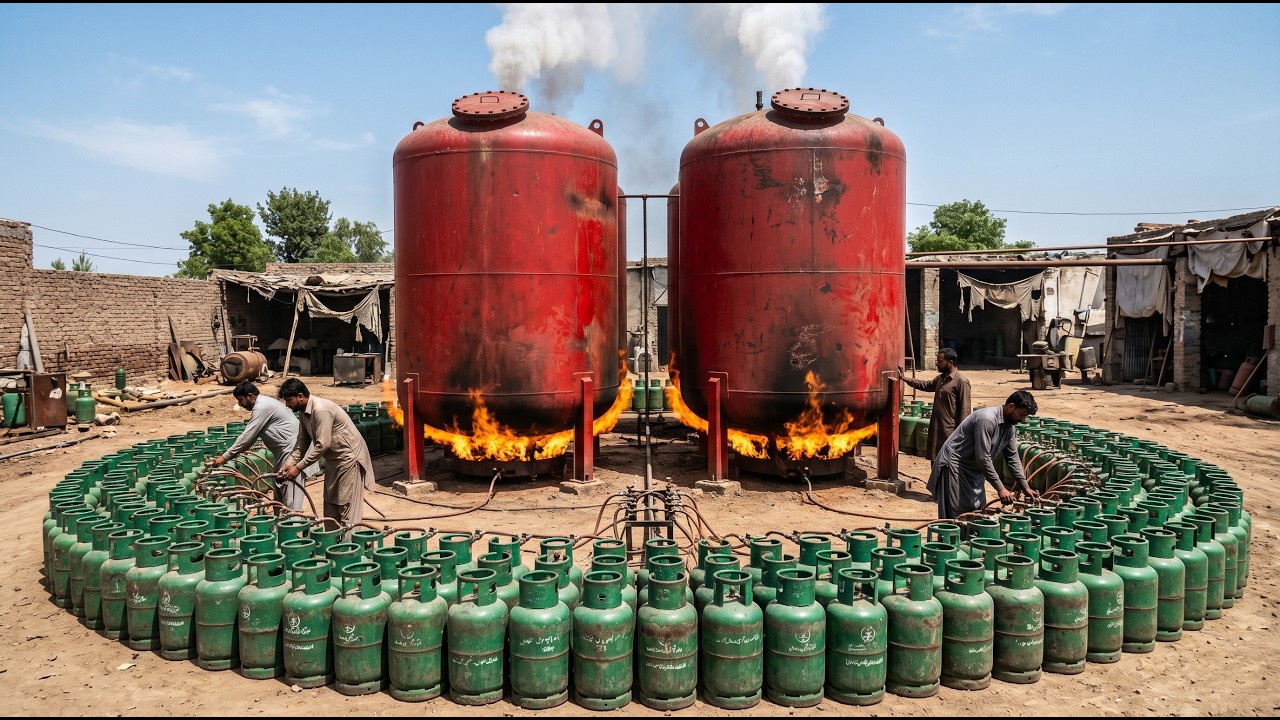 Amazing Way Pakistani Workshop Builds Massive Water Heater Tanks ...