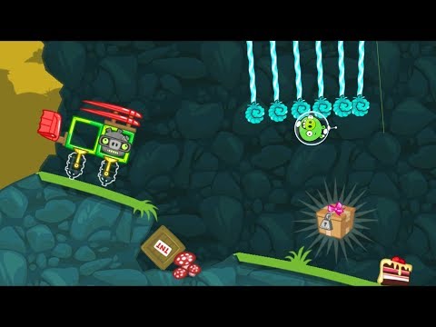 Bad Piggies - LAUNCHING ROBOT PIG PLANE WITH SODA POWER TO TAKE CRATE!