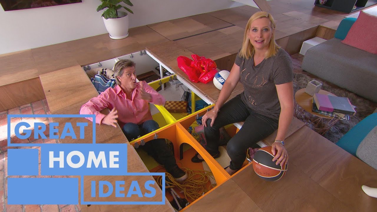 This Home is FULL of Clever Storage Ideas...Even Built Into The Floor ...