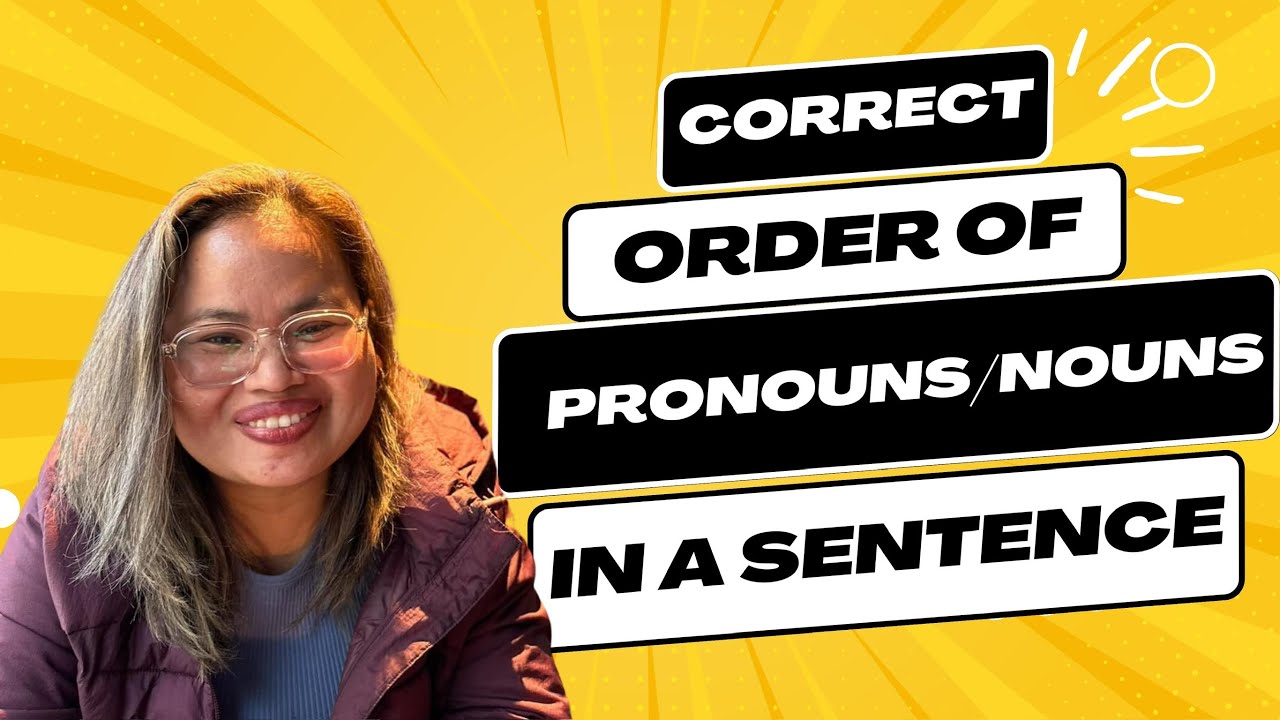 Grammar Lesson #2: Order of Pronouns in a sentence. - YouTube