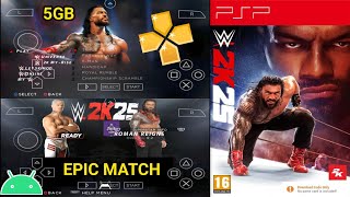 US Wwe 2k25 Psp For Ppsspp Emulator 4k Android Offline On Android ...