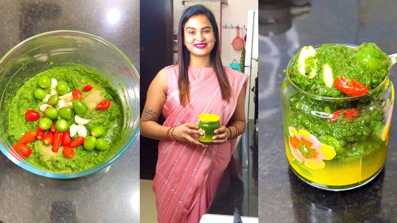 Aji First Time ରେ ହି Pura Perfect Achar🥬🌶️ Baneili|Unique Green Achar ...