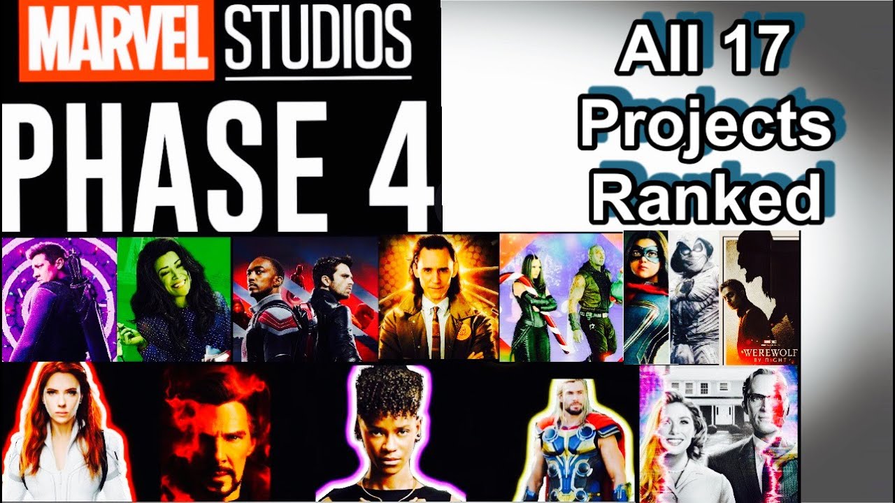 Marvel Phase 4 : All 17 Projects Ranked | #MarvelStudios | #MCU | # ...