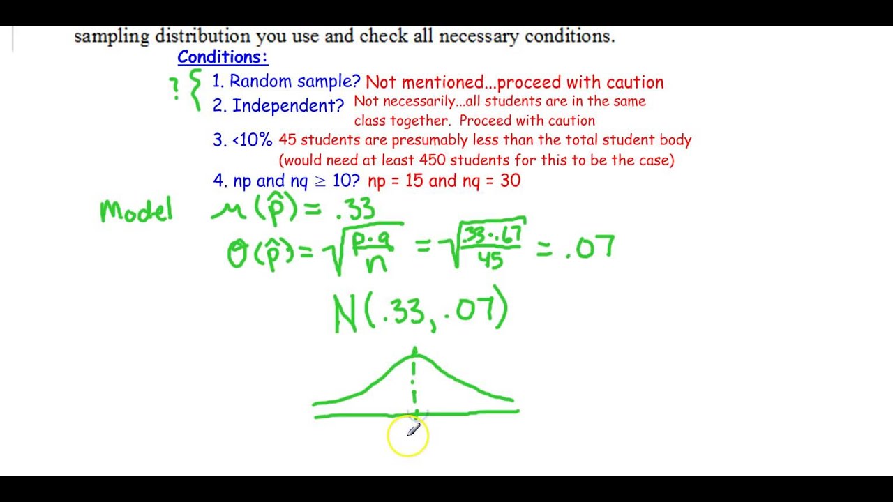 AP Stats Finding Probability Of A Particular Sample Proportion YouTube AP Stats Finding Probability Of A Particular Sample Proportion YouTube