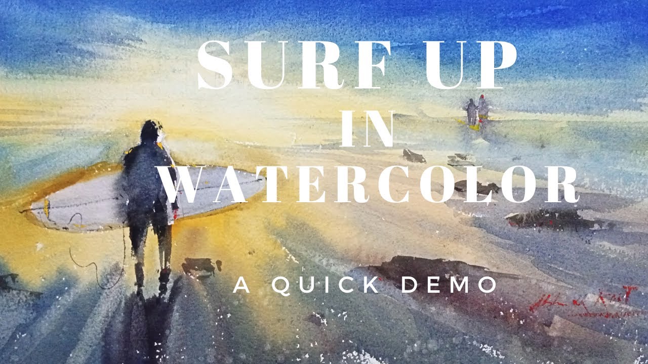 SURF UP. A SURFER AND THE BEACH IMPRESSIONISM. QUICK DEMO - YouTube