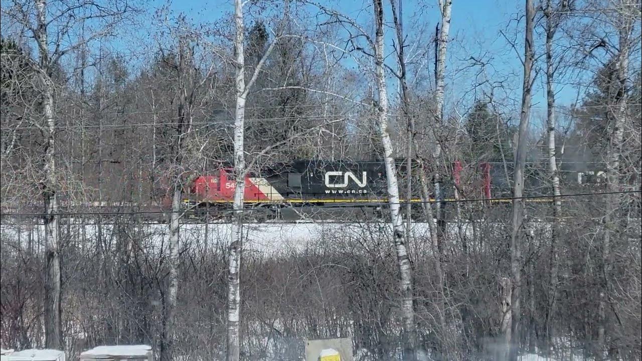 CN 5456 L519 Arrival at West Ladysmith on 3-28-24 - YouTube
