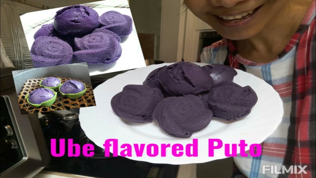 Ube flavored Puto, for merienda :) #meriendangpinoy #panlasangpinoy # ...