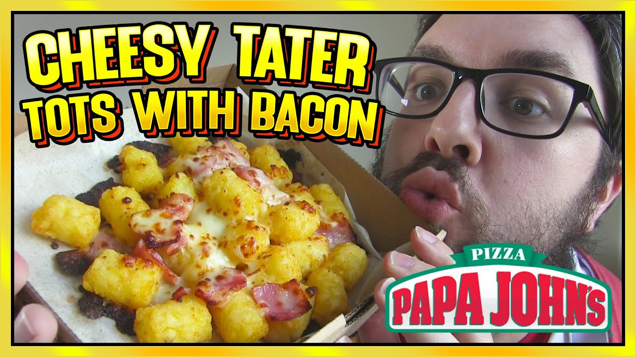 Papa John's Cheesy Potato Tots with Bacon Review - YouTube