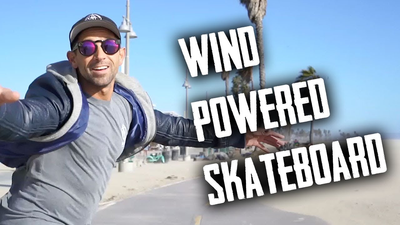 WIND POWERED SKATEBOARD | SheaALLDAY_055 - YouTube