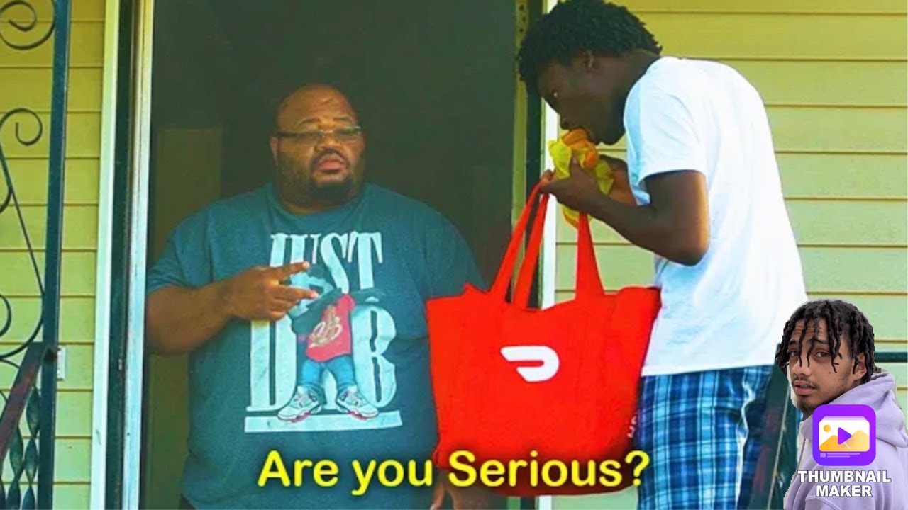 EATING PEOPLE'S DOOR DASH FOOD - YouTube