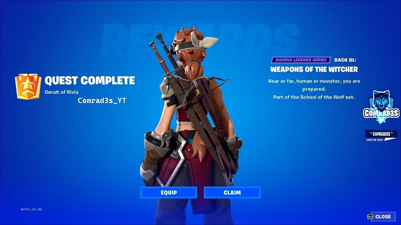 Defeat a boss Fortnite - How to Unlock Weapons of Witcher Back Bling in ...