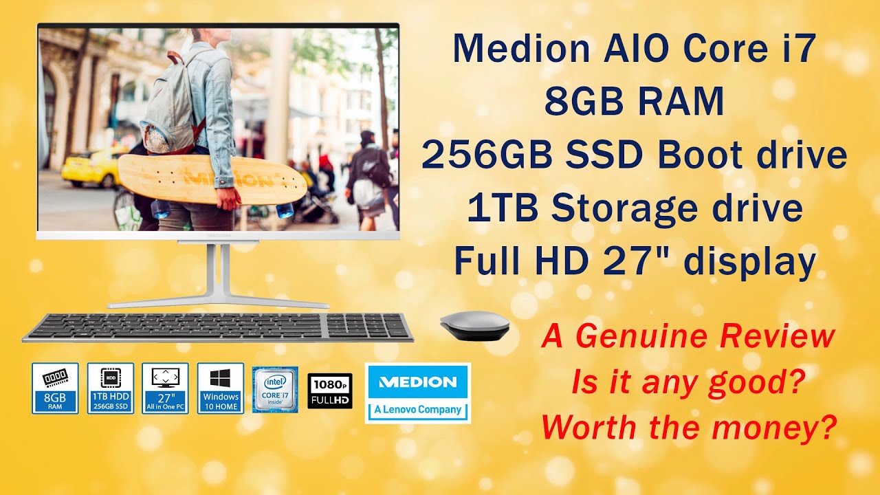 Medion AIO 27" Core i7 full review - YouTube