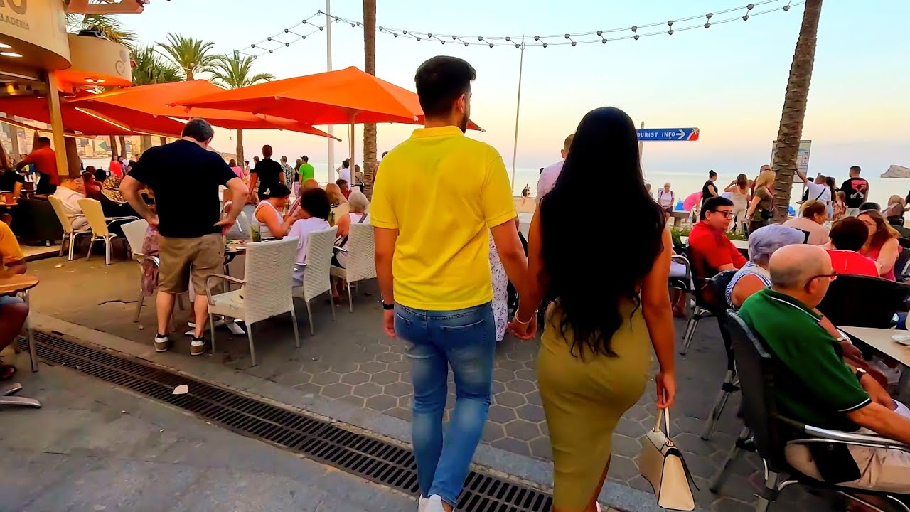 Benidorm Beautiful Evening June 2023 Old Town - Levante Beach 4K - YouTube