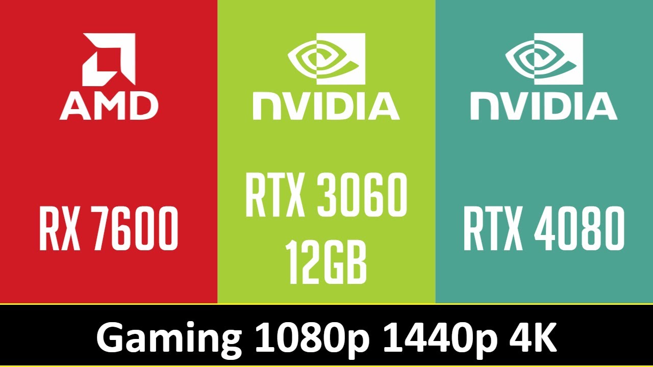 RX 7600 vs RTX 3060 12GB vs RTX 4080 - Gaming 1080p 1440p 4K - YouTube