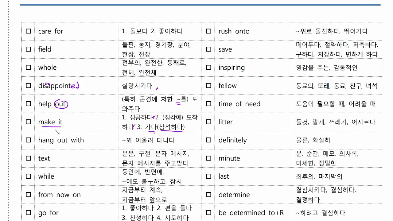 Ne능률 영어 고1 김성곤 1과 단어 Youtube