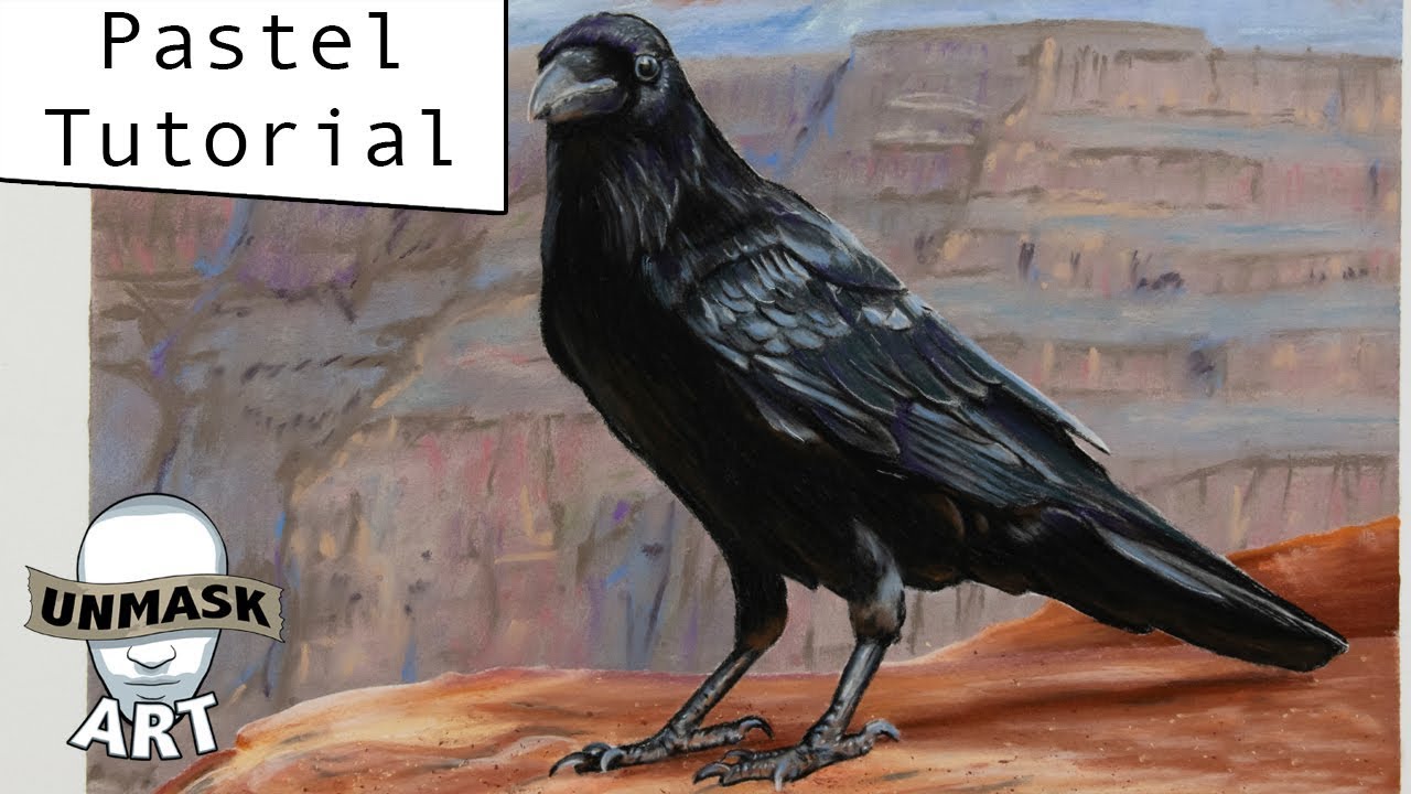 Soft Pastel Raven Painting Tutorial - YouTube