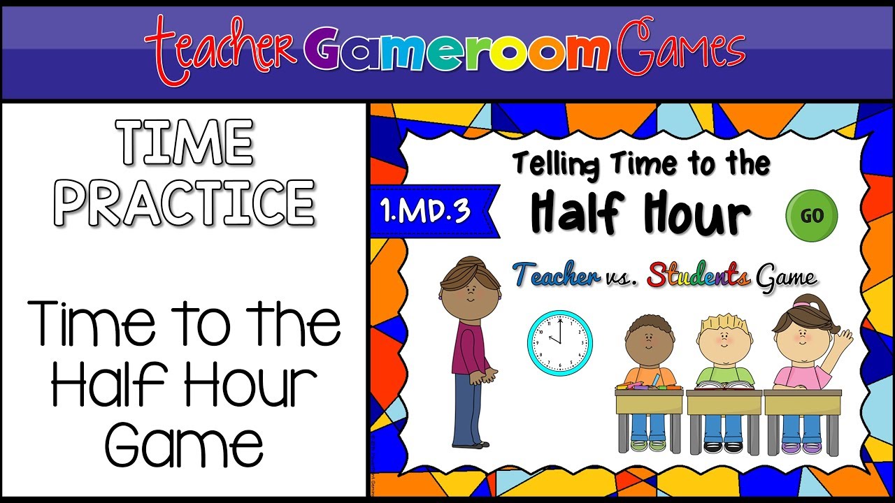 Time to the Half Hour Teacher vs Student Powerpoint Game - YouTube