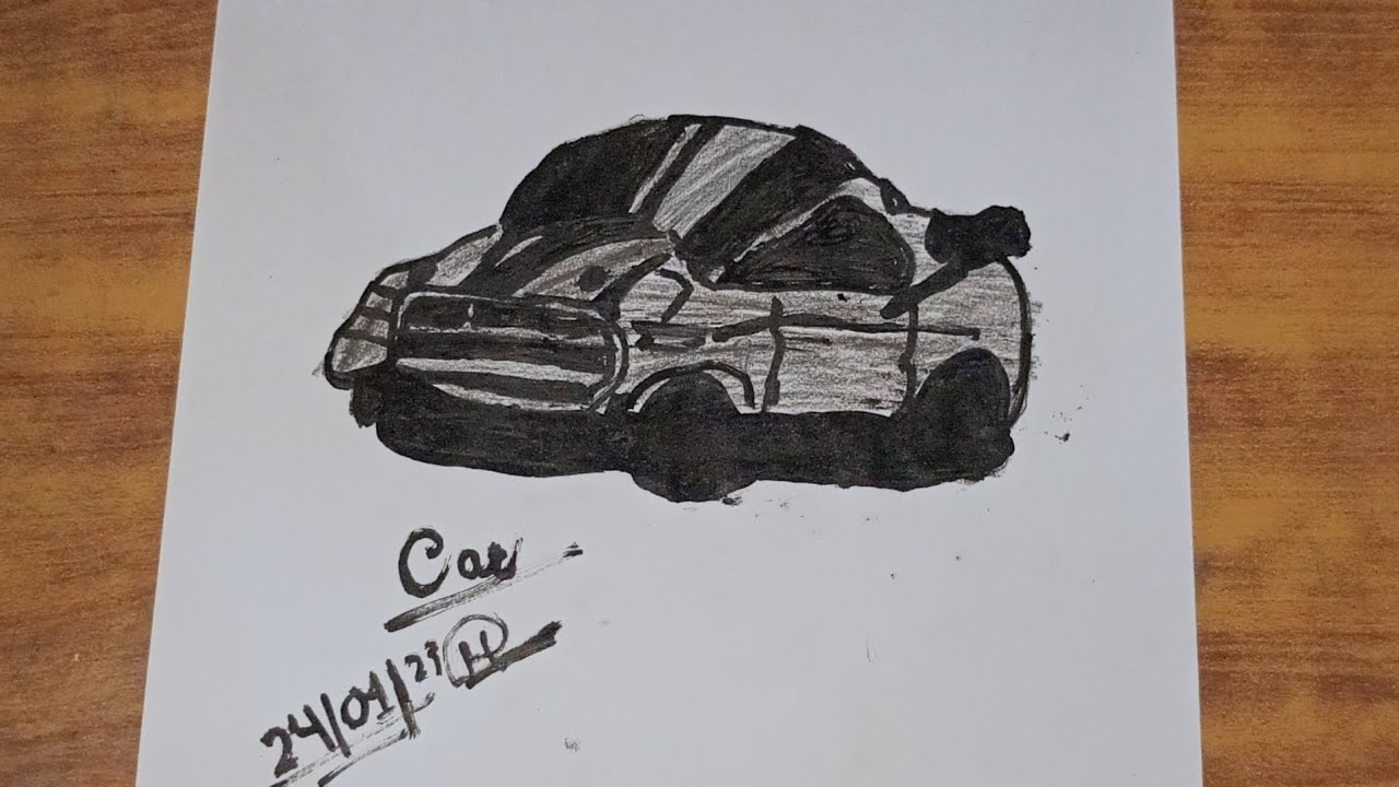 how to car drawing car and easy car drawing easy car arts HASEEBARTS🥰 ...