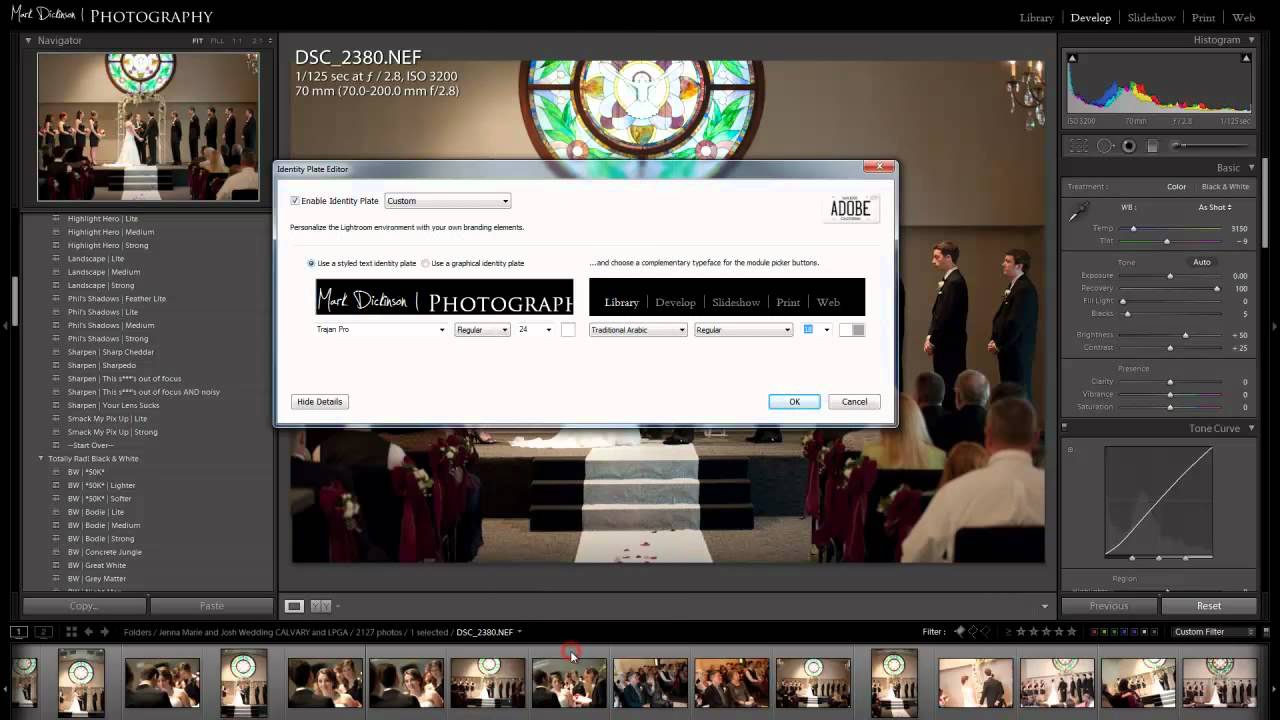 Customizing Lightroom for your Business name - YouTube