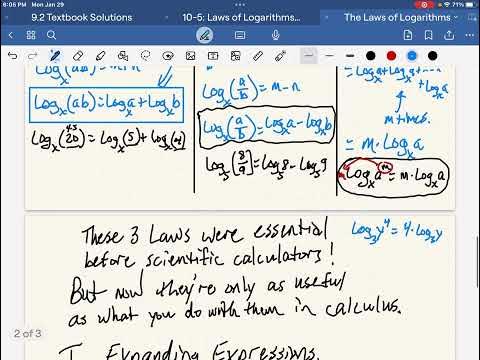 Laws of Logarithms Lesson - YouTube