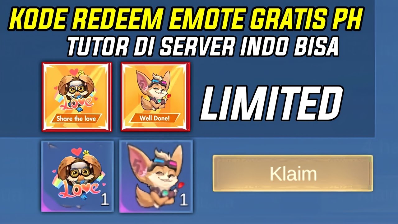 KODE REDEEM BATTLE EMOTE PHILIPPINES GRATIS !! TUTORIAL CARA CLAIM ...