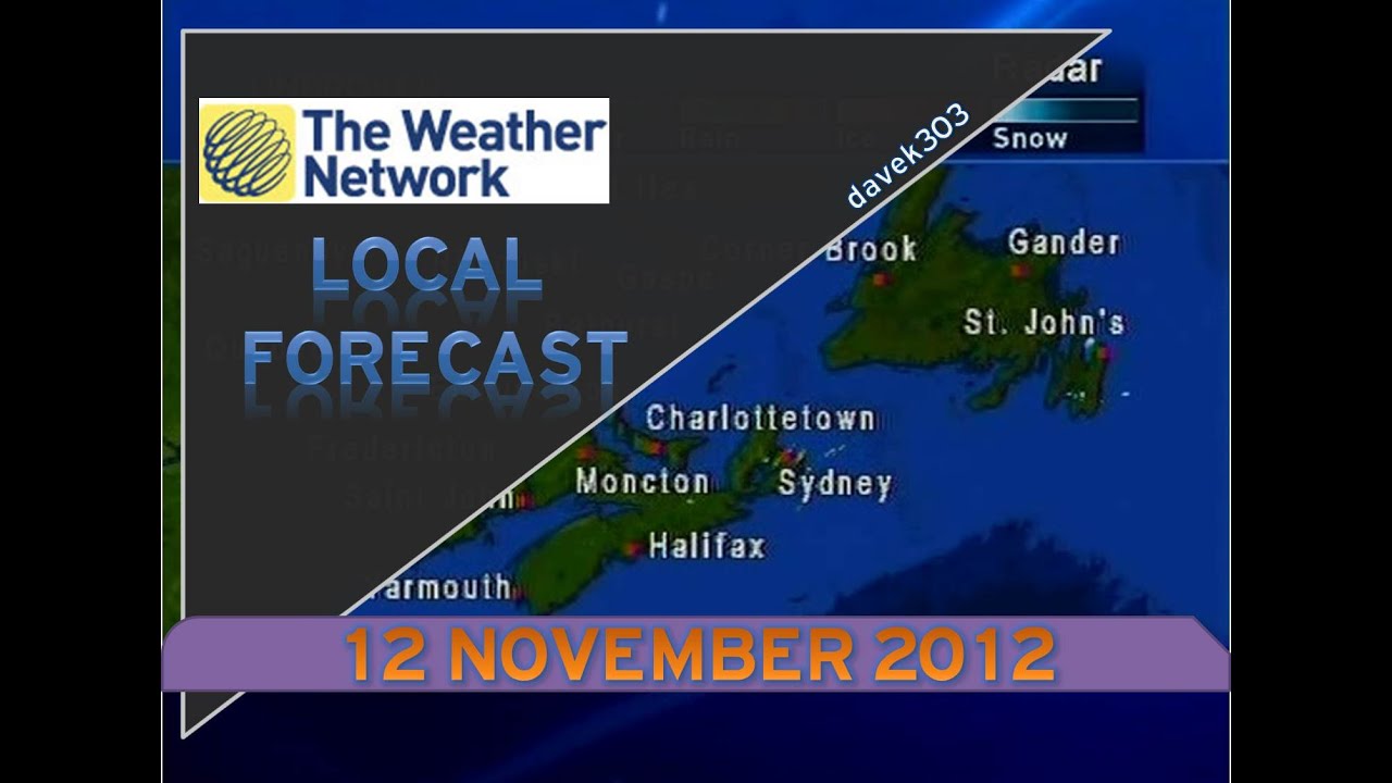 The Weather Network Local Forecast - 12 November 2012 - YouTube