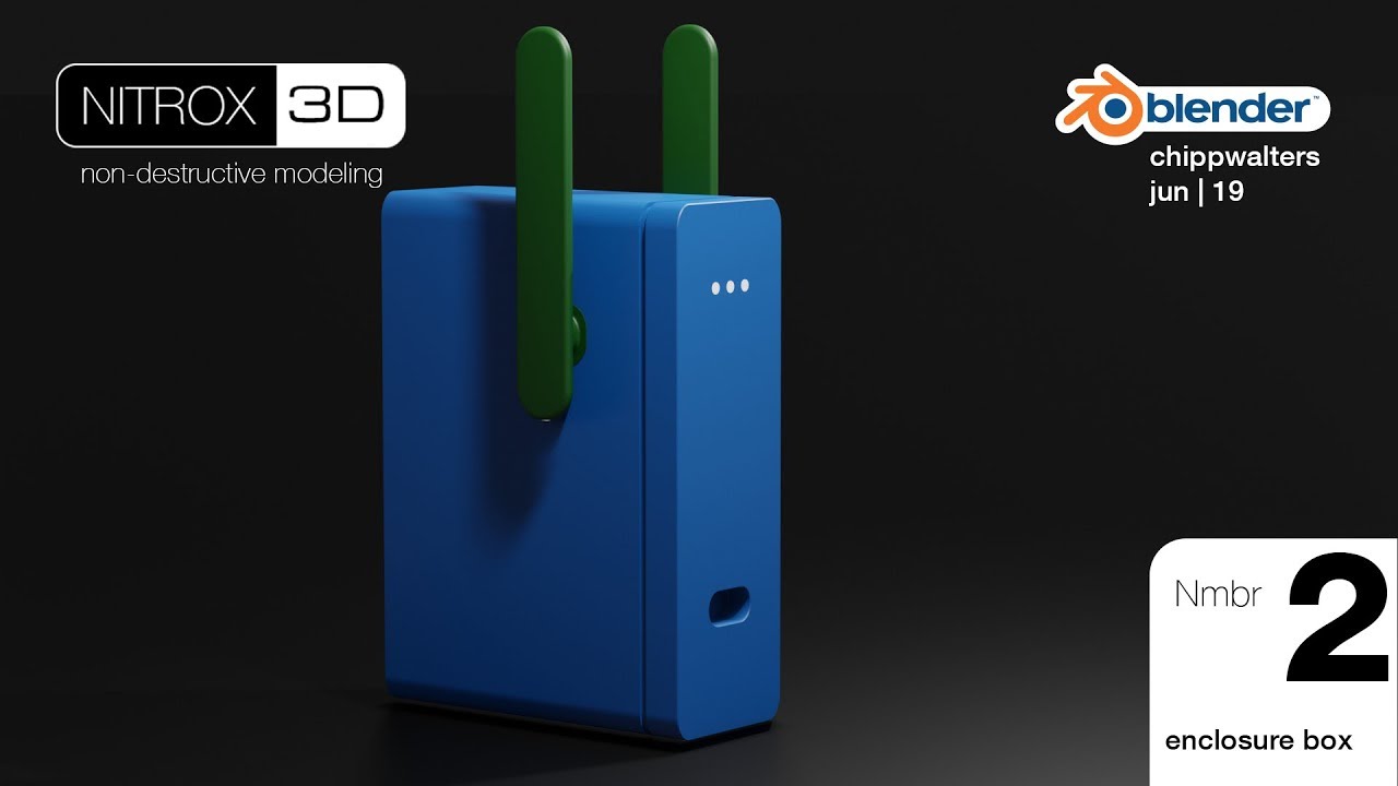 Blender NITROX3D 02: enclosure box - YouTube