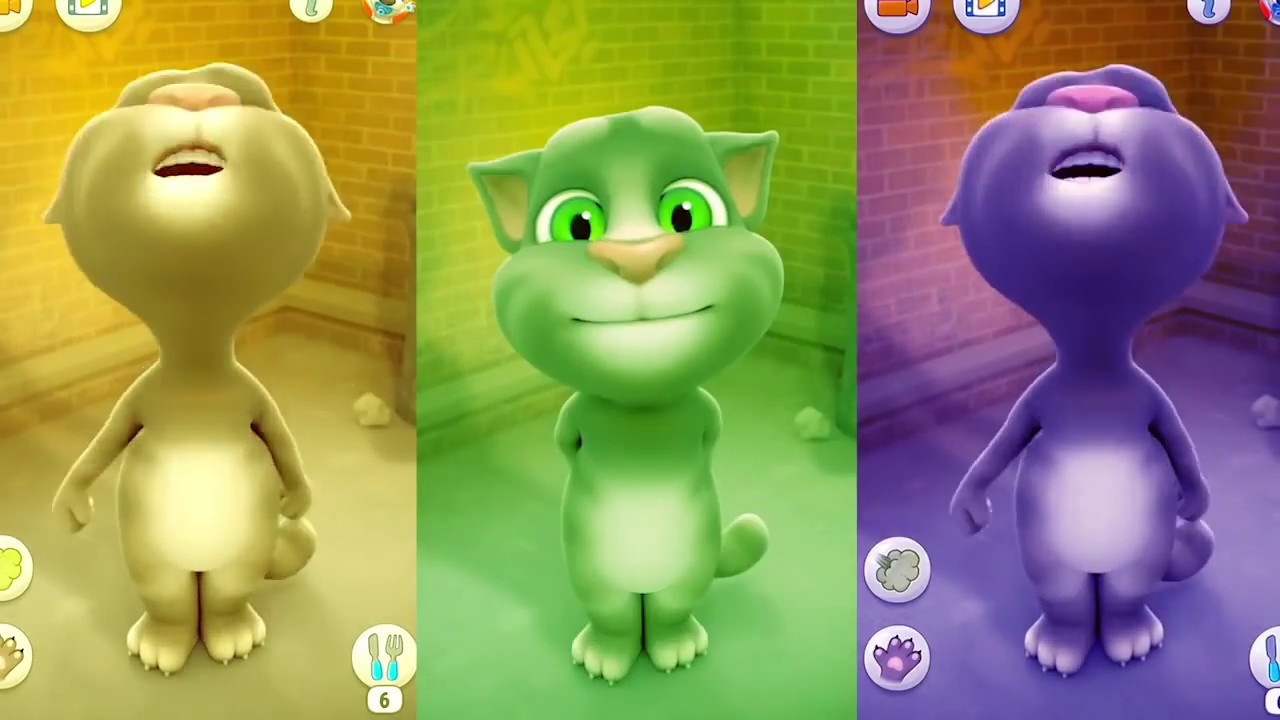 Reverse Talking Tom Cat Colors 2017 baby для детей мульт - YouTube