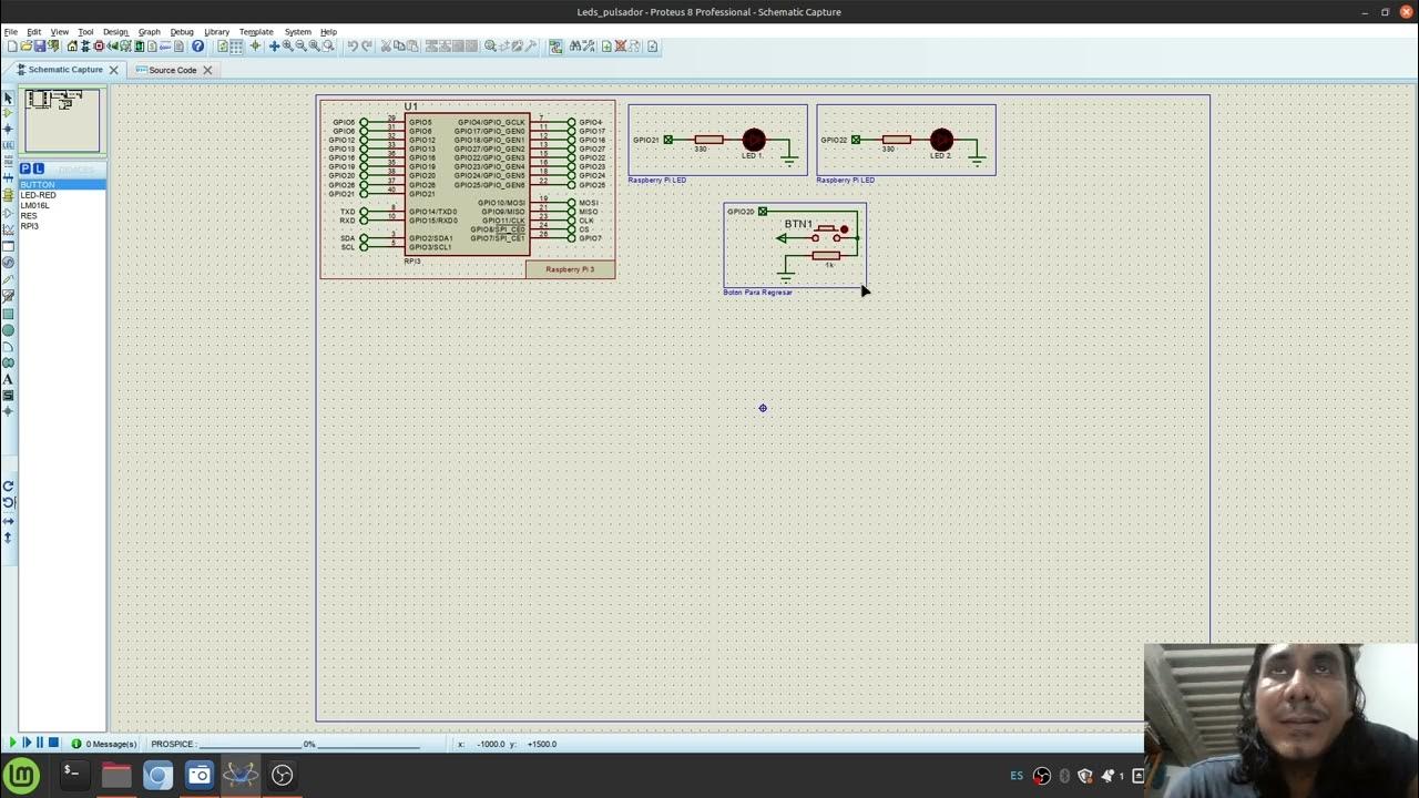 4 ejemplos con Raspberry Pi 3 en Proteus - YouTube