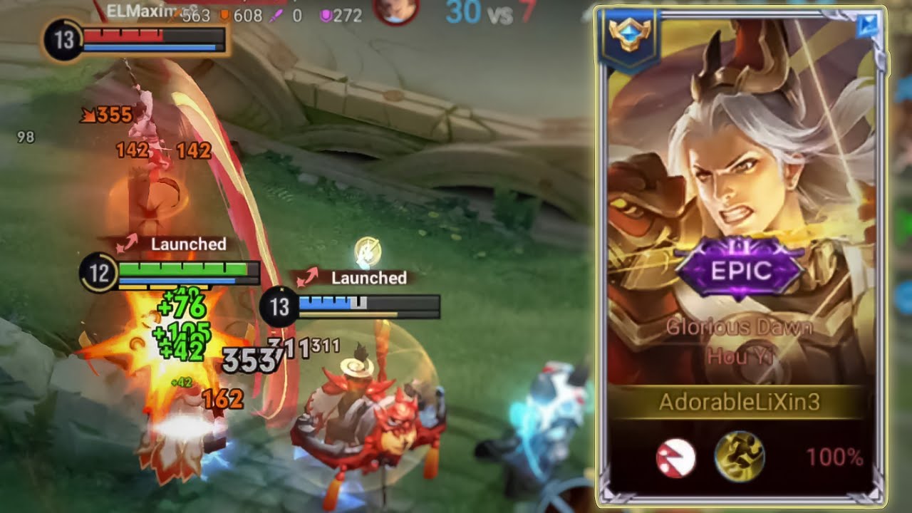 HOU YI BEST GAMEPLAY HONOR OF KINGS MAX SETTINGS 60FPS GAMEPLAY HOK ...