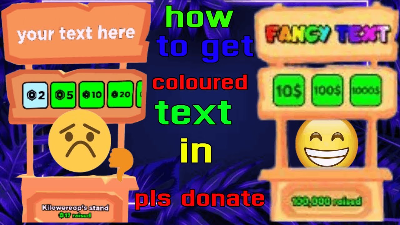 How To Get COLOURED TEXT In Pls Donate YouTube How To Get COLOURED TEXT In Pls Donate YouTube