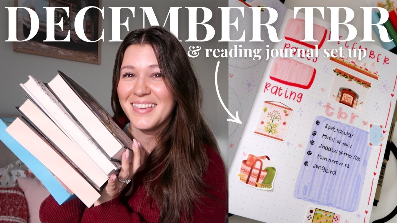 all the books I need to read in December + reading journal set up ...