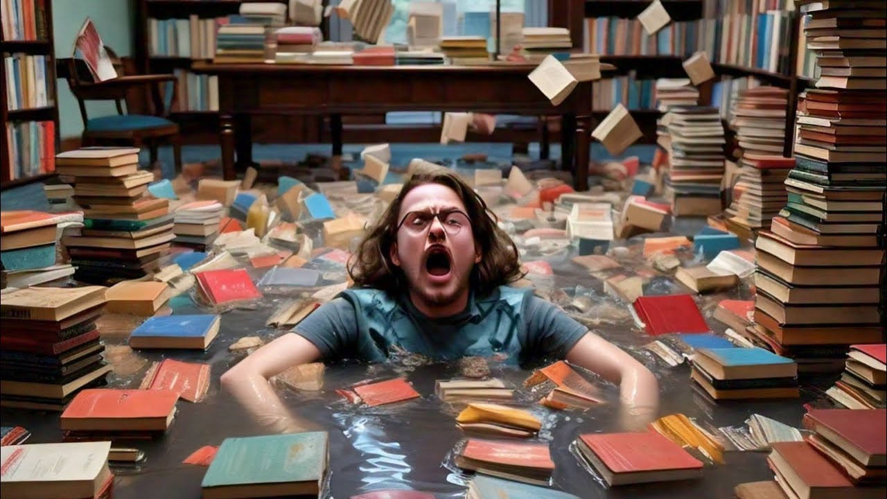 Drowning in Books - YouTube