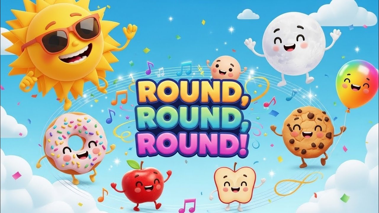 Round, Round, Round! | Fun Circle Shapes Song for Kids | Learn Shapes ...