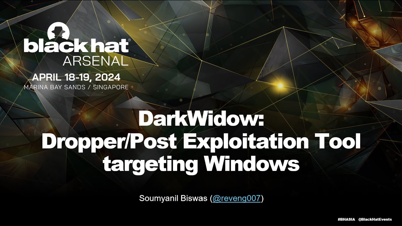 BH Demo Virtual Video: DarkWidow - Dropper/Post Exploitation Tool ...