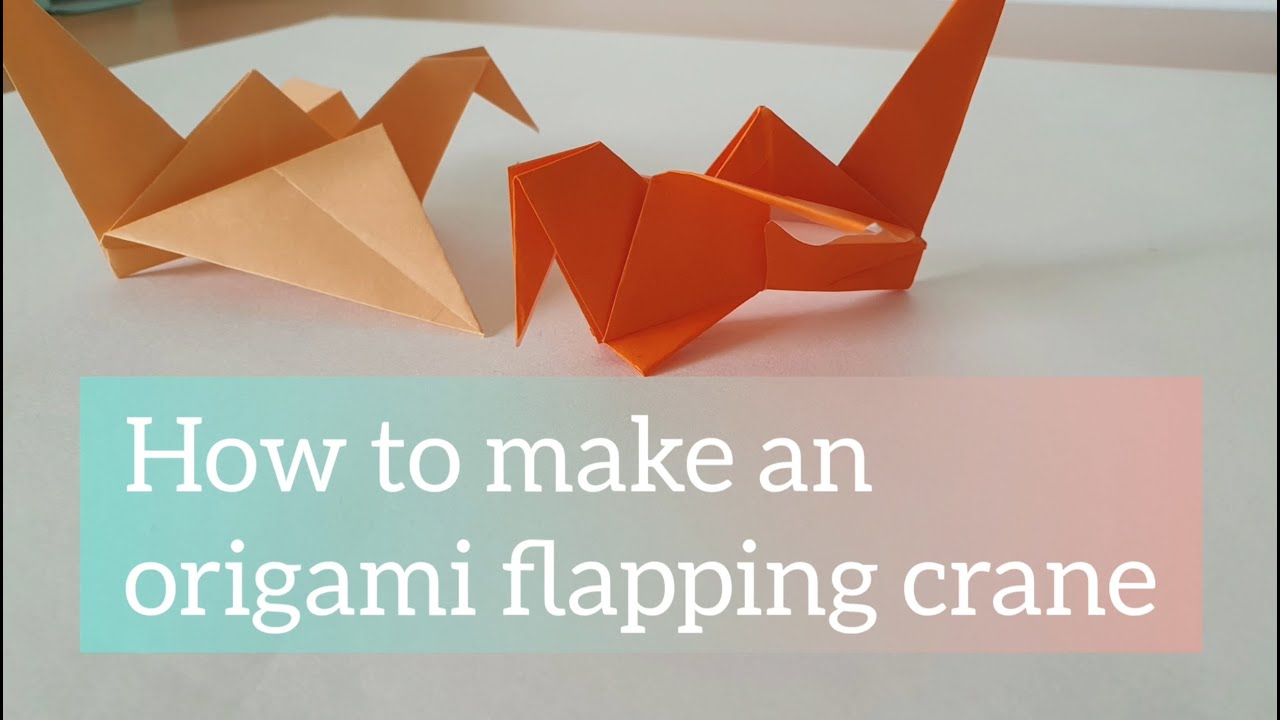 How to make an origami flapping crane - YouTube