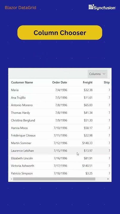 Toggle Column Visibility in Blazor DataGrid - YouTube