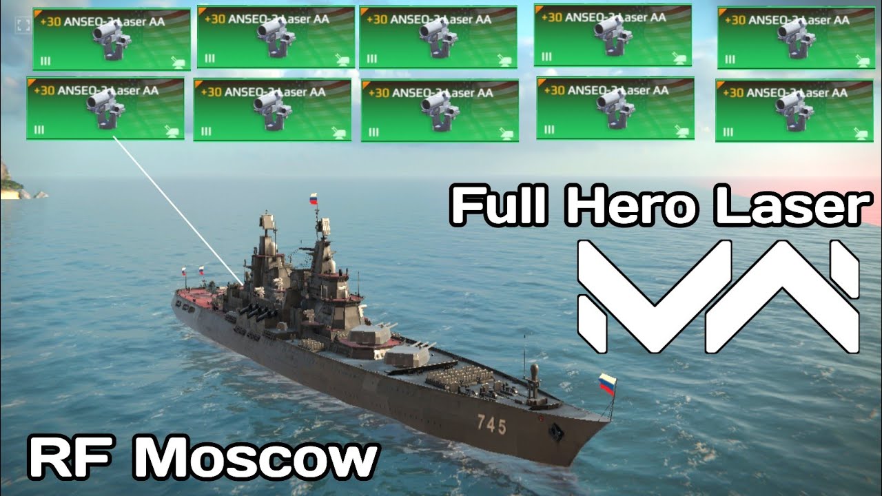 RF Moscow - With ANSEQ-3 Laser AA - Modern Warships - YouTube