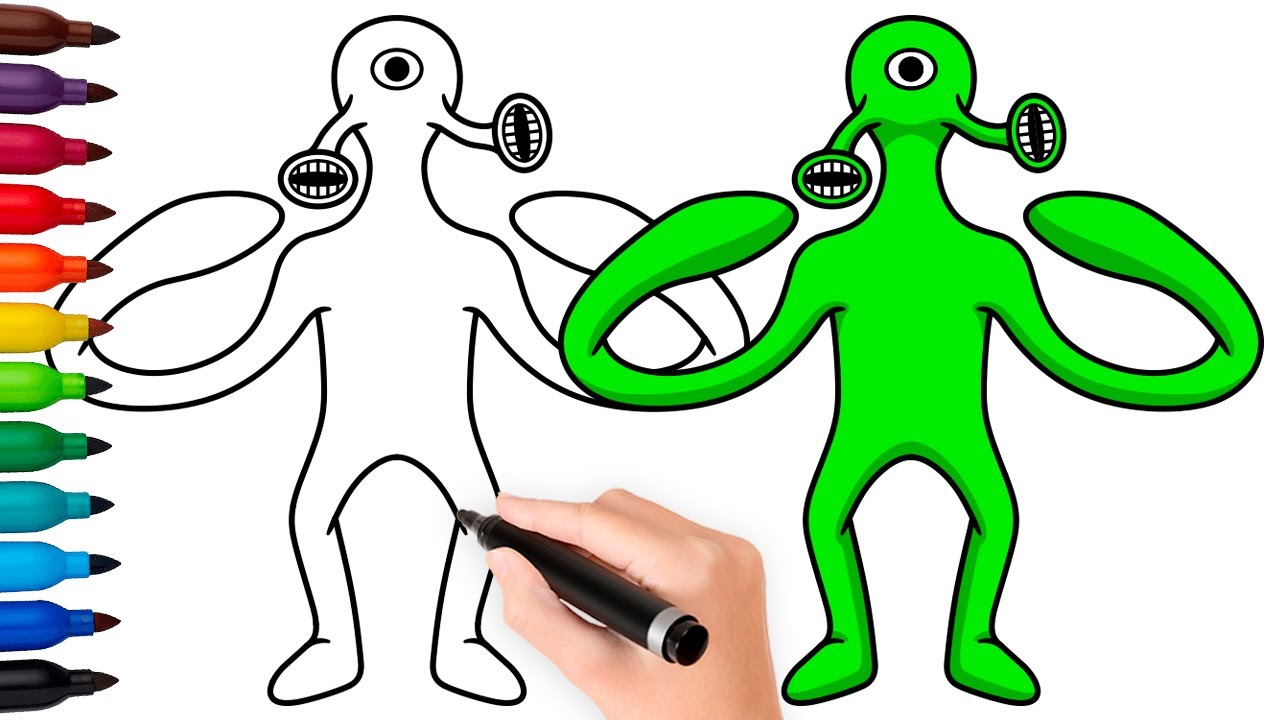 HOW TO DRAW TOXIC GAZER | Garten of Banban 4 - Easy Drawing - YouTube