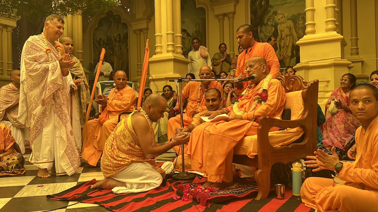 My Initiation Ceremony @GopalKrishnaGoswamiOfficial ISKCON Vrindavan ...