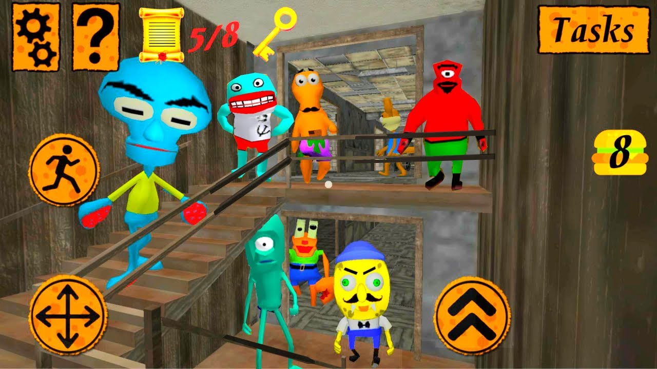 ДОБАВИЛИСЬ новые СОСЕДИ! обновленная Игра СПАНЧ боб ДЕЛАЮ КОНЦОВКУ ...