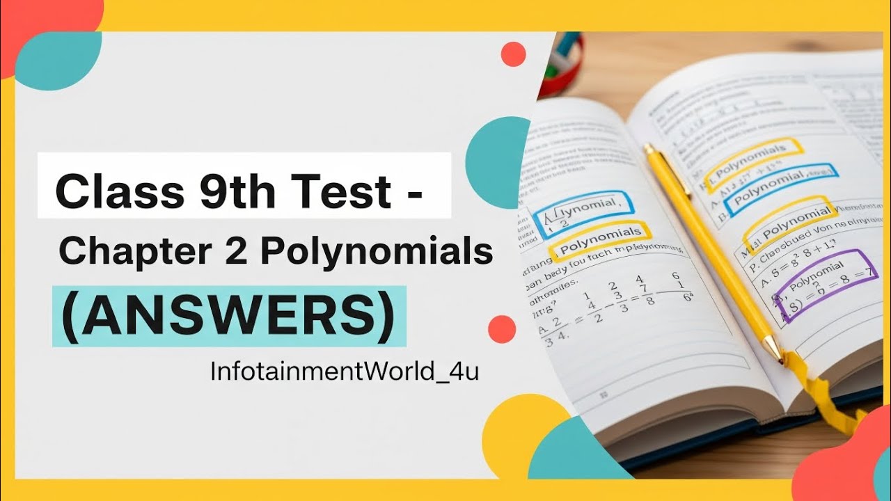 🌟 Class 9th Polynomials | Test Chapter 2 polynomials | ANSWERS! 🌟 - YouTube