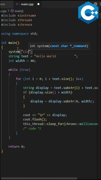 Buat Running Text Menggunakan C++ #cpp #c #coding #codingindonesia #like #codingpemula # ...